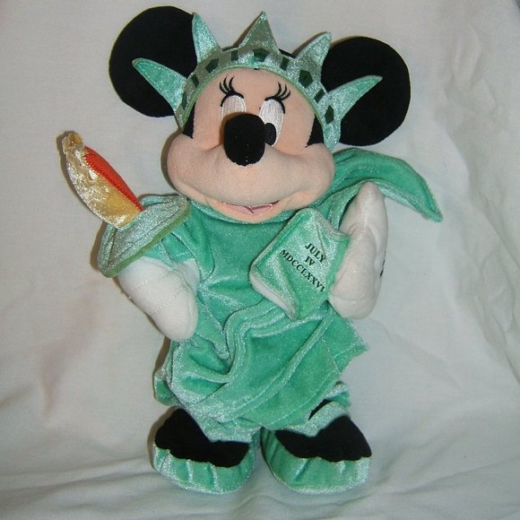 Disney | Toys | Disney 2 Mickey Mouse Statue Of Liberty Plush Lady ...